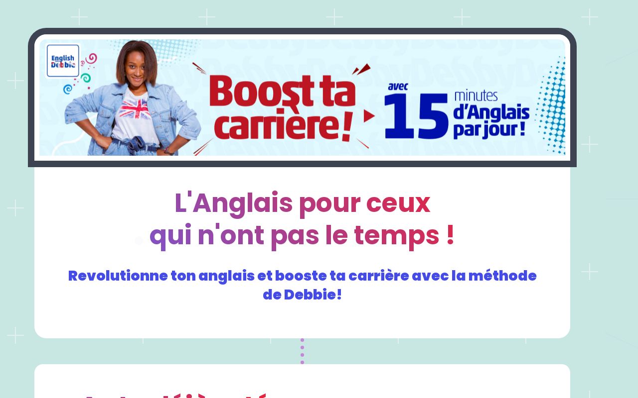 Avec Debbie, toi aussi tu vas parler anglais